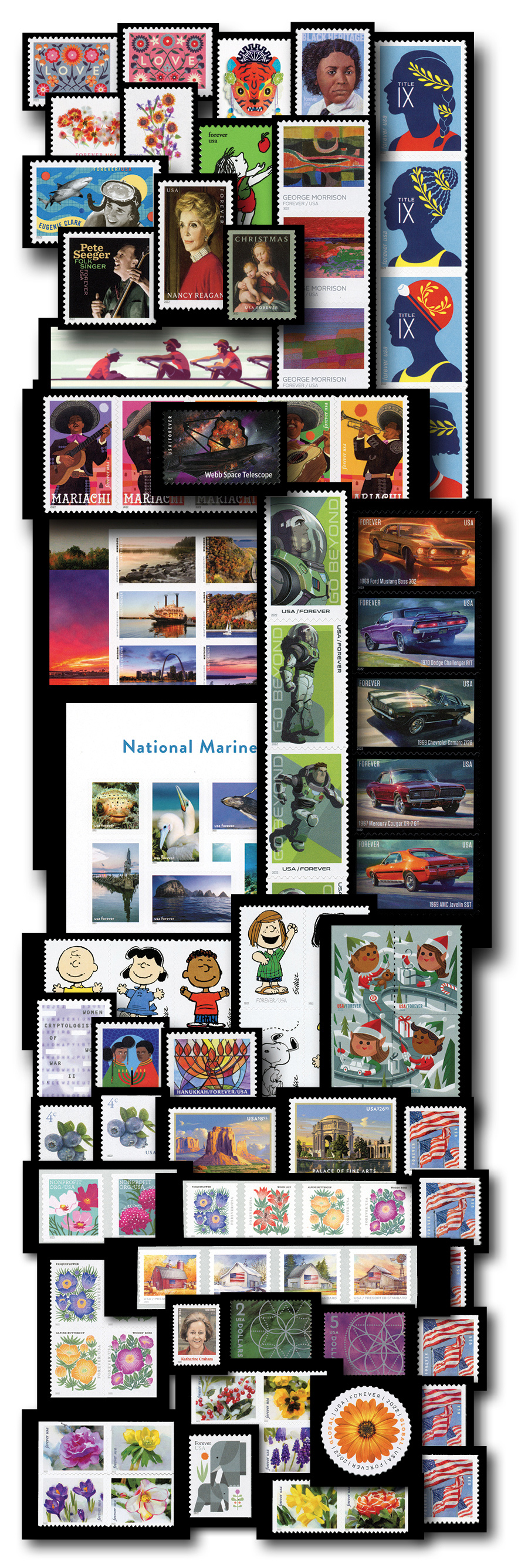 MM2381 - 2022 Mystic Mint Complete Year Set Mounts (47) - Mystic Stamp ...