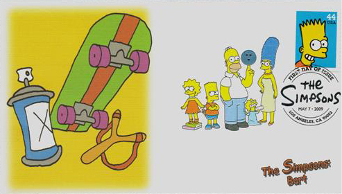 4401 - 2009 44c The Simpsons: Bart - Mystic Stamp Company