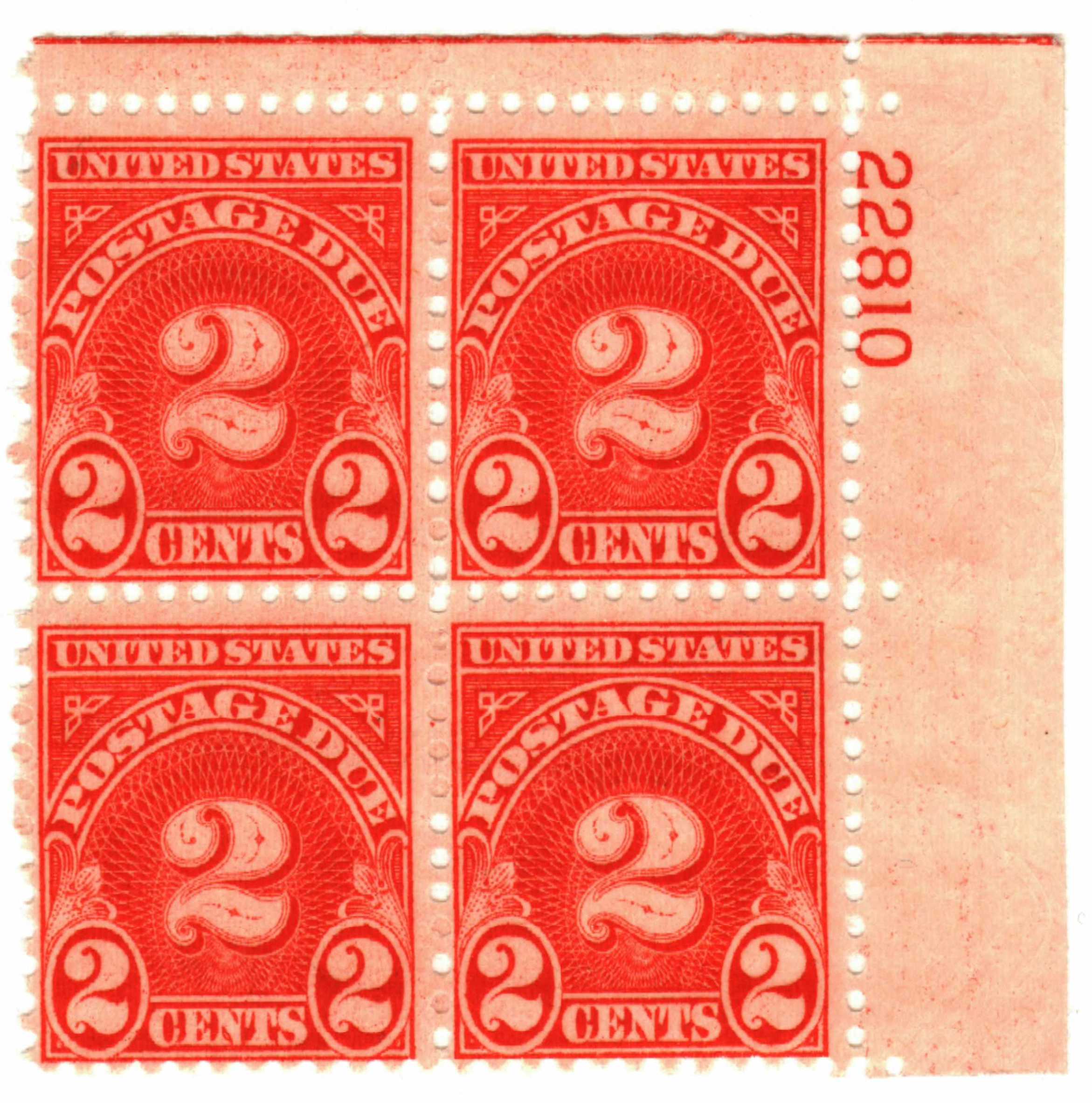 J81 - 1931 2c Postage Due - Rotary Press - dull carmine - Mystic Stamp ...