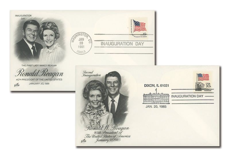 MCV003 - 1981 & 85 Ronald Reagan Inauguration Covers, Set of 2 - Mystic ...