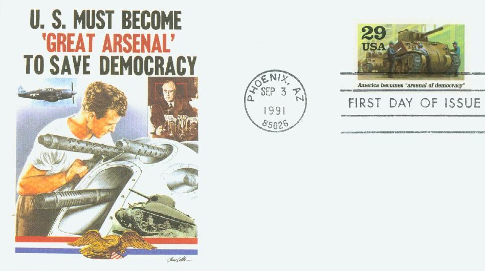 2559e - 1991 29c World War II: Arsenal of Democracy - Mystic Stamp Company