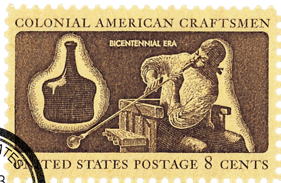 1456 - 1972 8c Colonial American Craftsmen: Glassmaker - Mystic Stamp ...