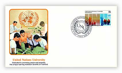 8A444 - 1985 50c United Nations University - Mystic Stamp Company