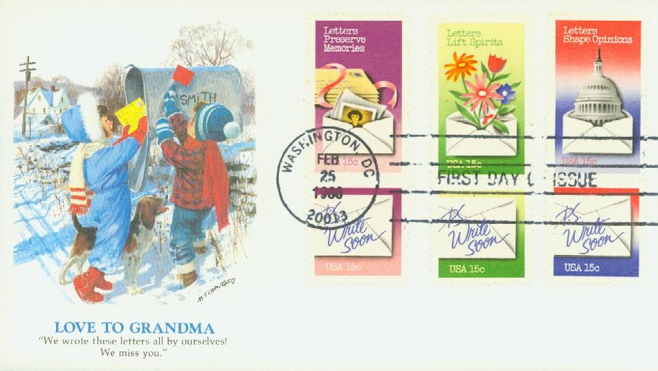 1805-10 - 1980 15c Letter Writing - Mystic Stamp Company