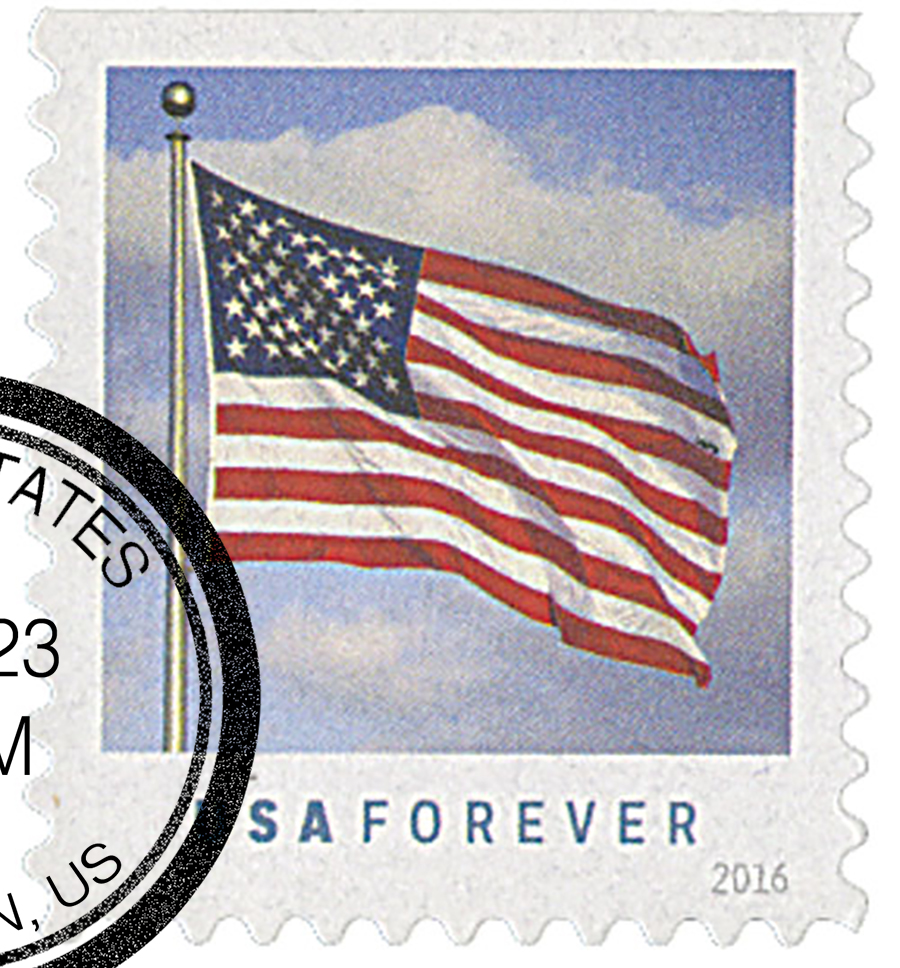 5055 - 2016 First-Class Forever Stamp - U.S. Flag (Ashton Potter ...