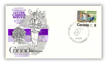 6A637 - 1974 8c Mail Sorting - Mystic Stamp Company