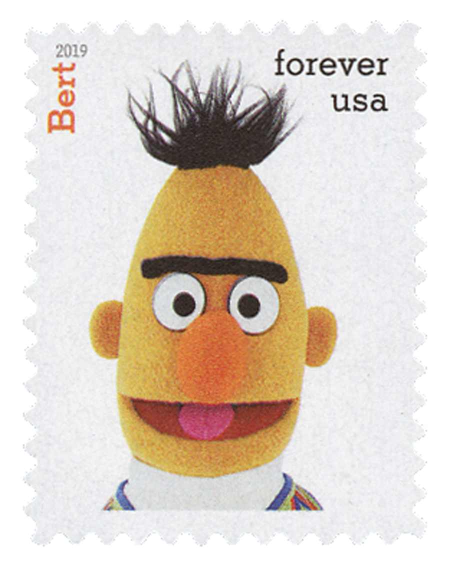 5394c - 2019 First-Class Forever Stamp - Sesame Street: Bert - Mystic ...