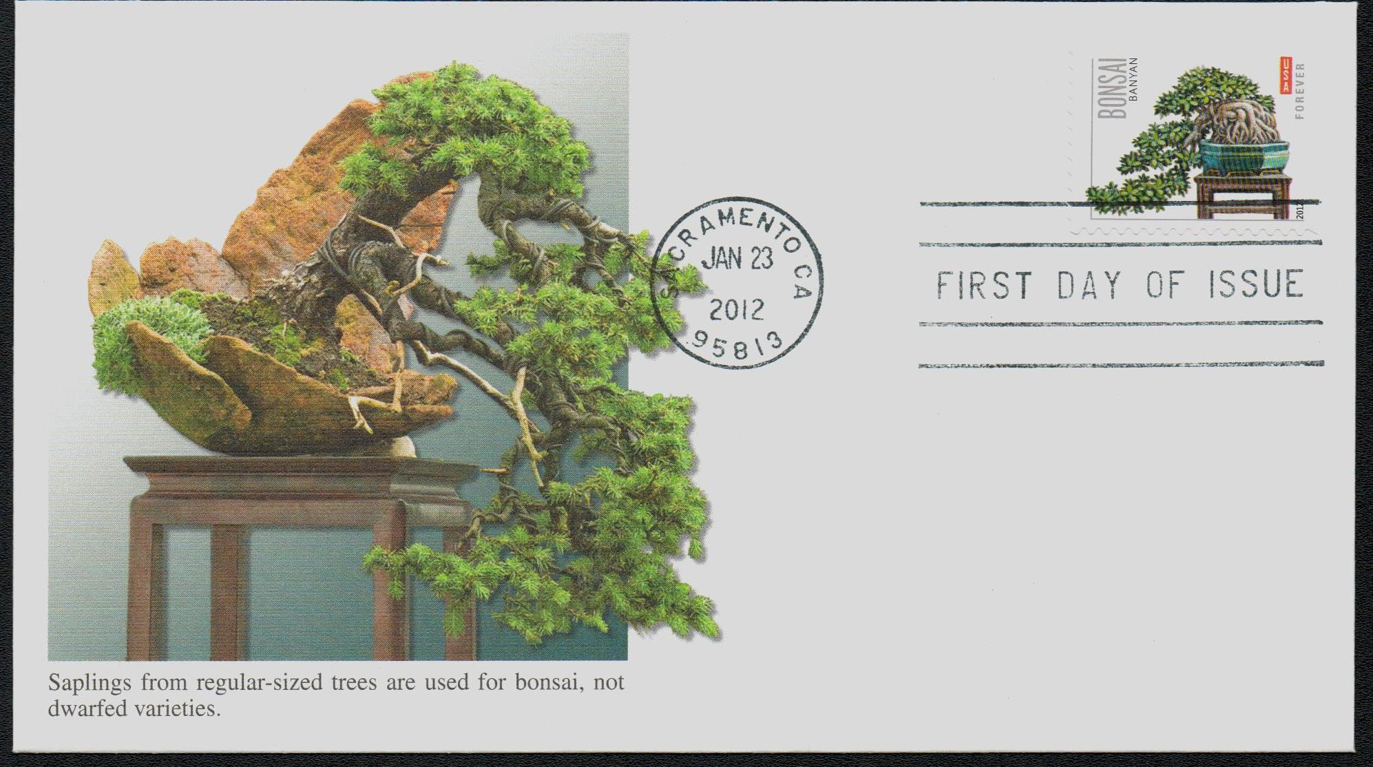 4620 - 2012 First-Class Forever Stamp - Bonsai Trees: Banyan - Mystic ...