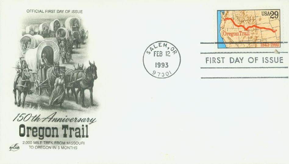 2747 - 1993 29c Oregon Trail - Mystic Stamp Company