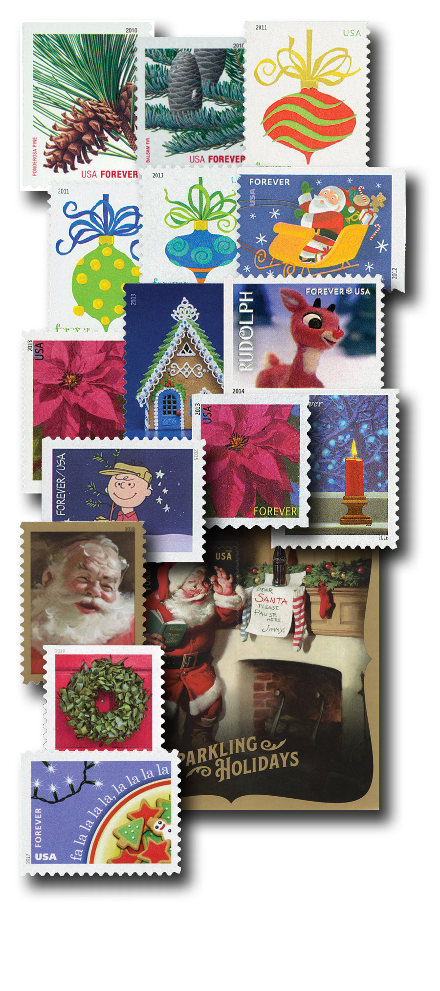 4478/5427 - 2010s Contemporary Christmas Collection, 61 stamps - Mystic ...