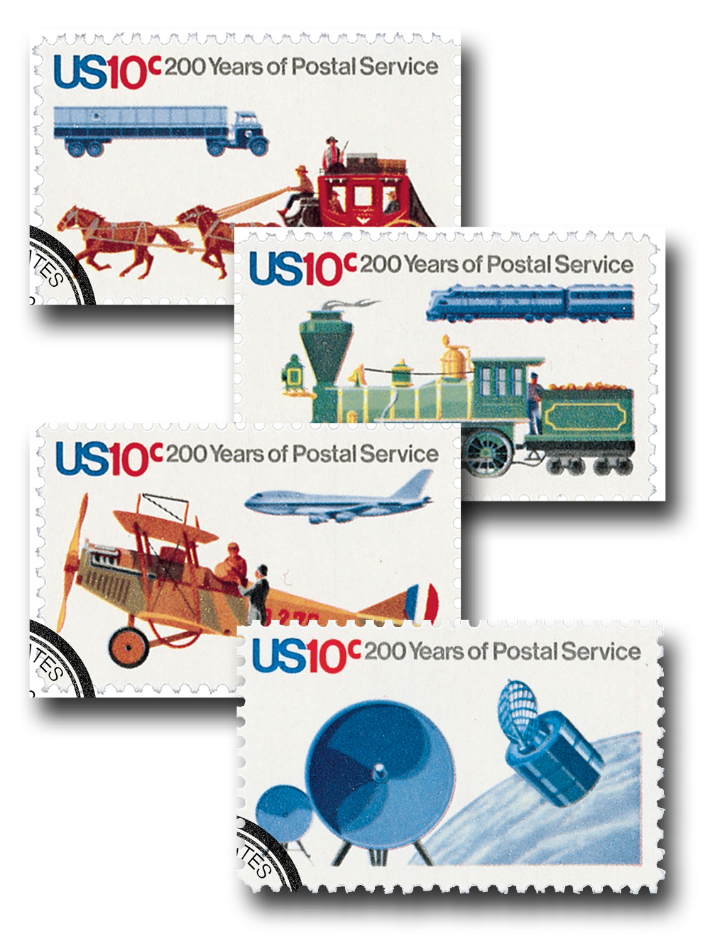 1572-75 - 1975 10c U.S. Postal Service Bicentennial - Mystic Stamp Company