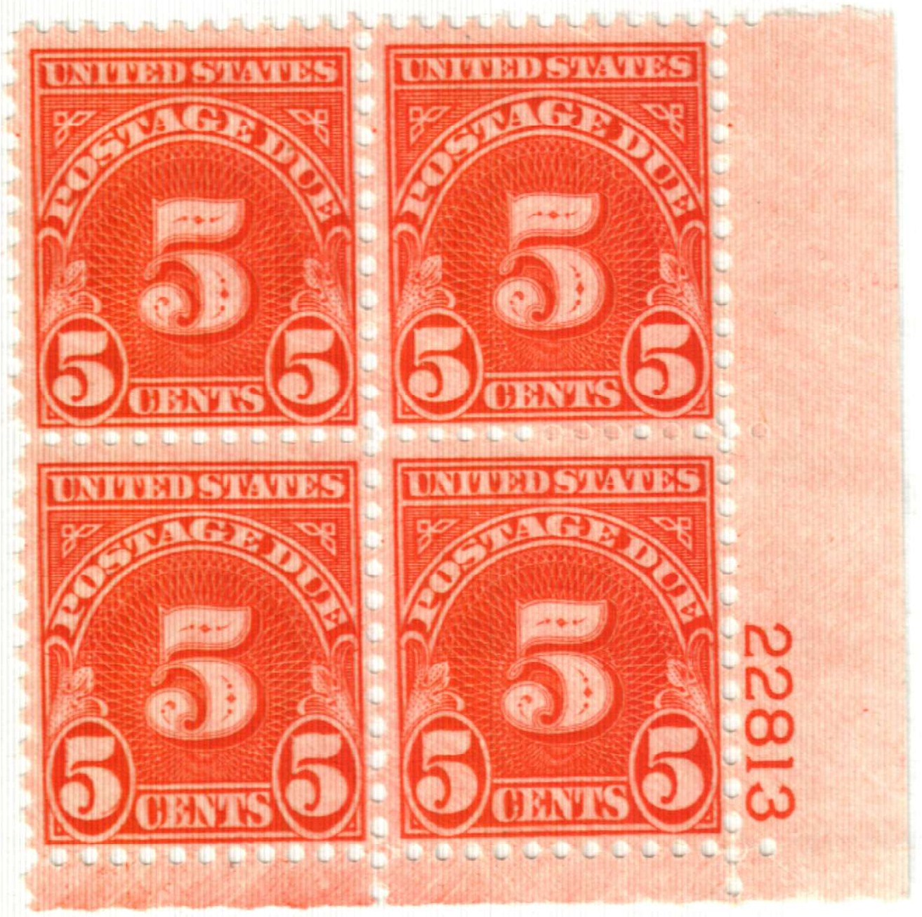 J83 - 1931 5c Postage Due - Rotary Press - dull carmine - Mystic Stamp ...
