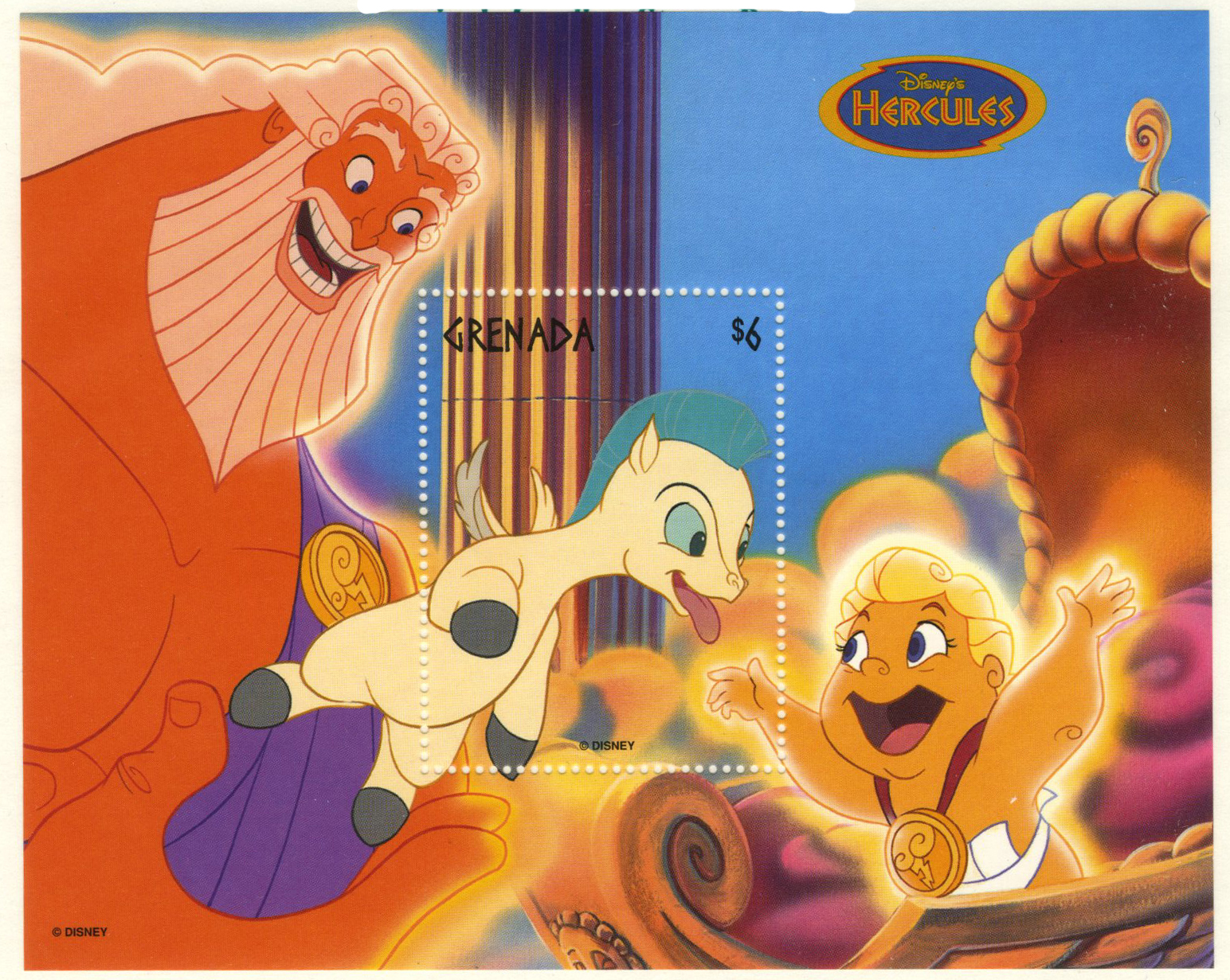 MDS327D - 1998 Disney's Hercules, Mint Souvenir Sheet, Grenada - Mystic ...