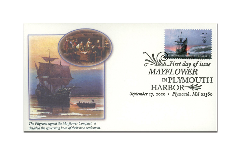 5524 - 2020 First-Class Forever Stamp - Mayflower in Plymouth Harbor ...