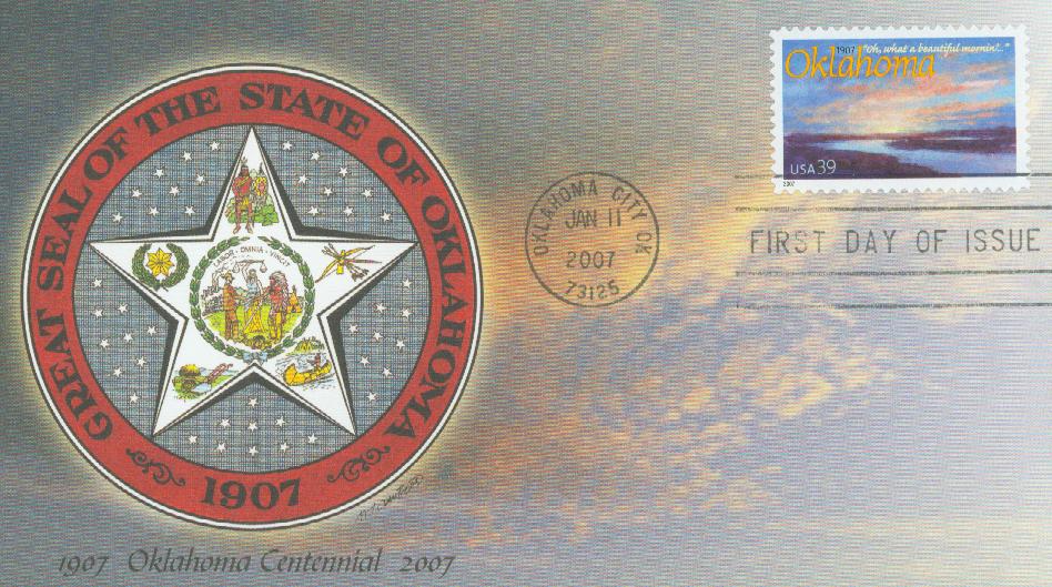 4121 - 2007 39c Oklahoma Statehood - Mystic Stamp Company