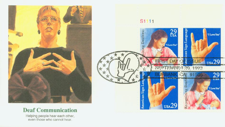2783-84 - 1993 29c American Sign Language - Mystic Stamp Company