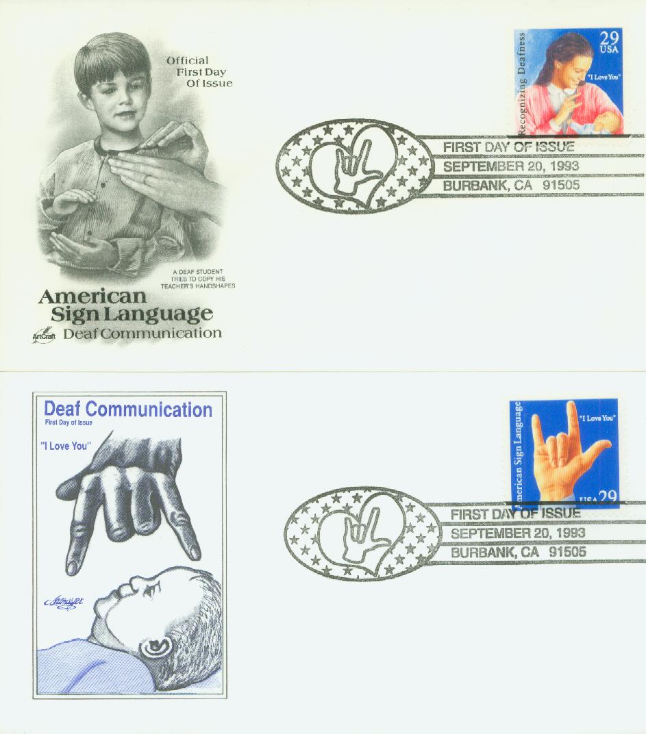 2783-84 - 1993 29c American Sign Language - Mystic Stamp Company