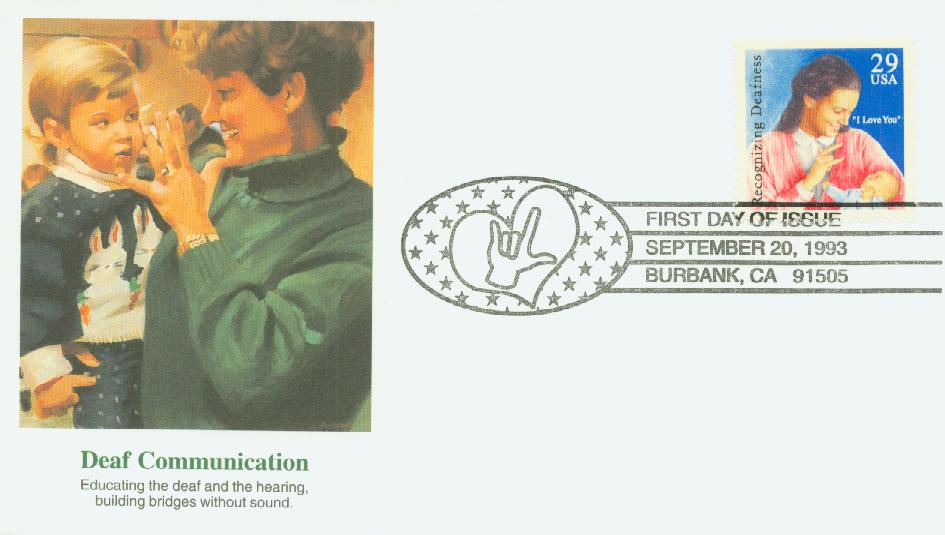 2783 - 1993 29c American Sign Language: Recognizing Deafness - Mystic ...