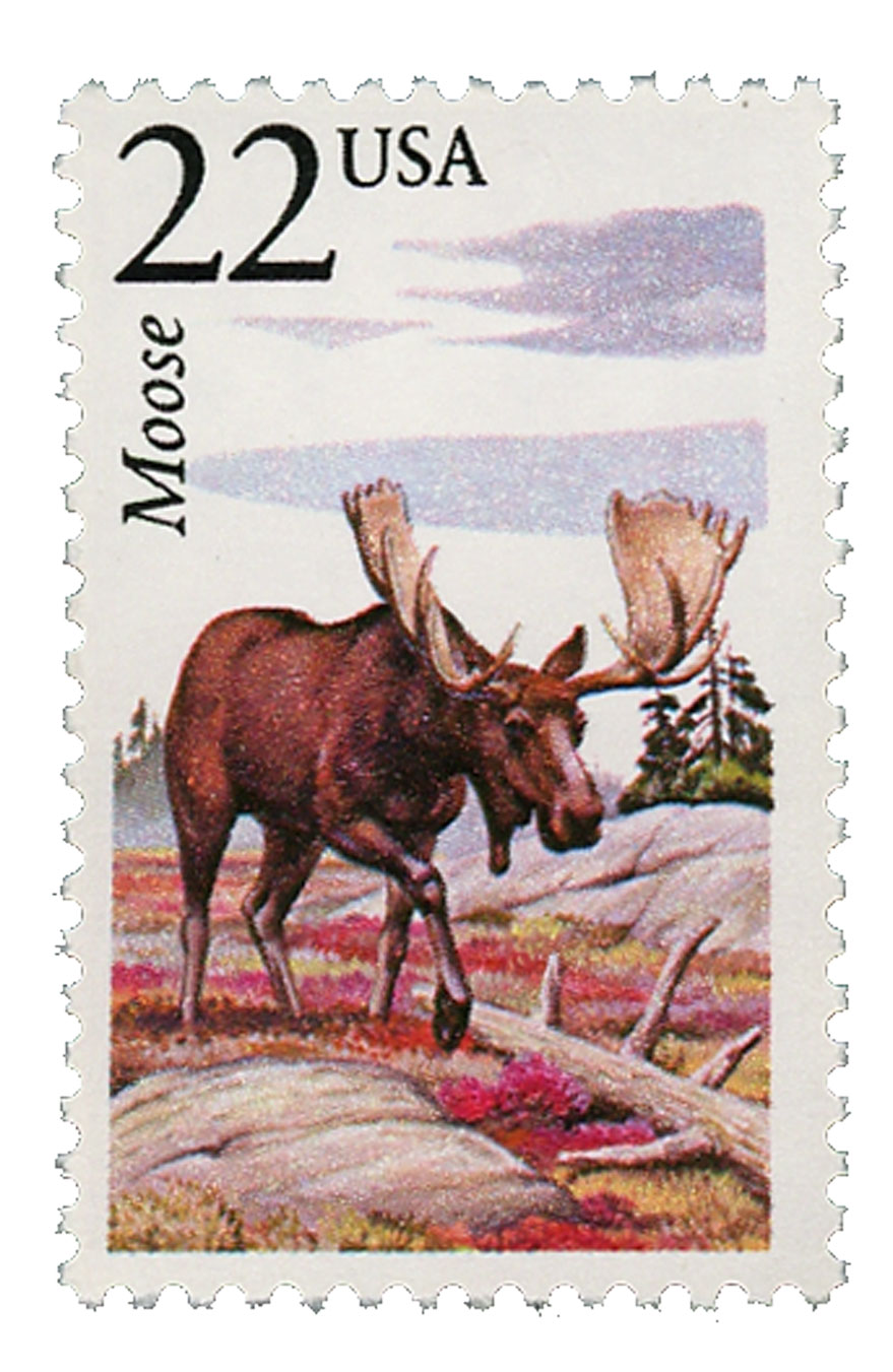 2298 - 1987 22c North American Wildlife: Moose - Mystic Stamp Company