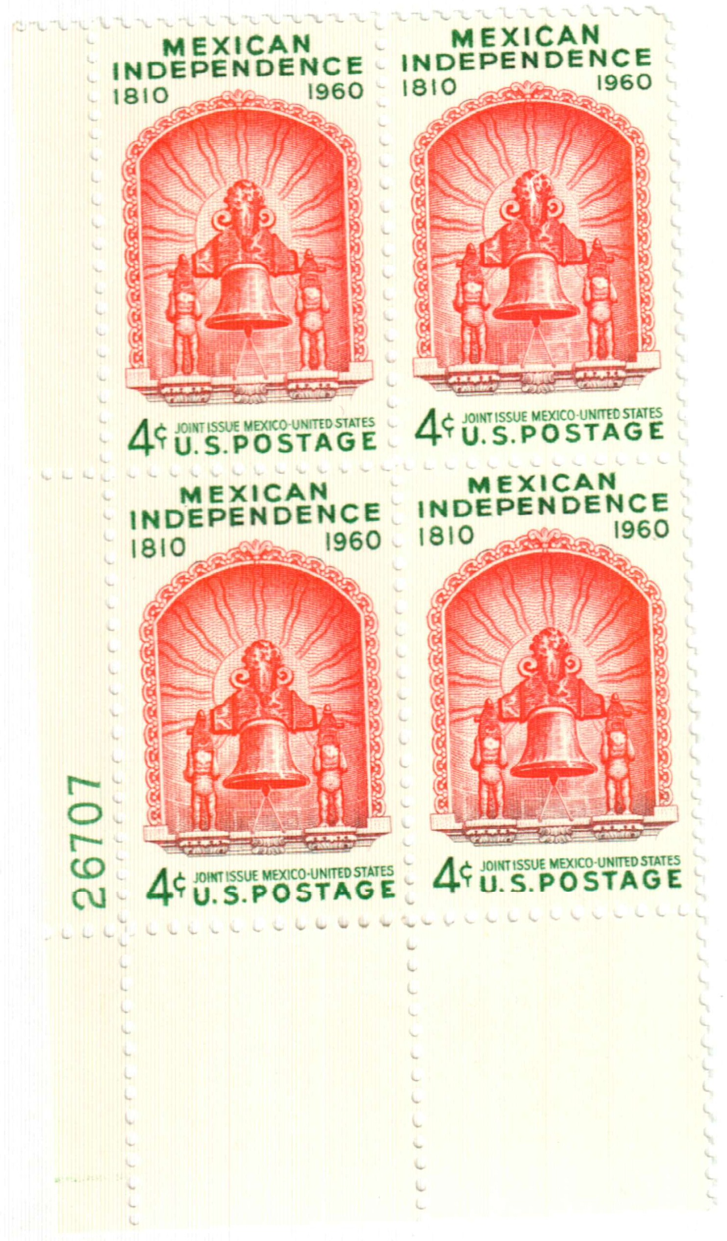 1157 - 1960 4c Mexican Independence - Mystic Stamp Company