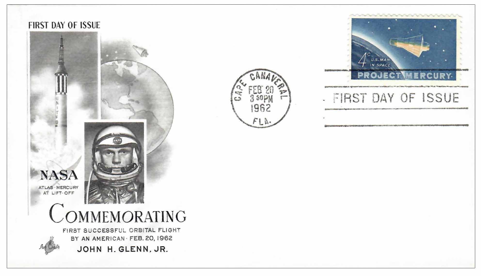 AC339 - 02/20/1962 USA, Commemorating First Successful Orbital Flight ...