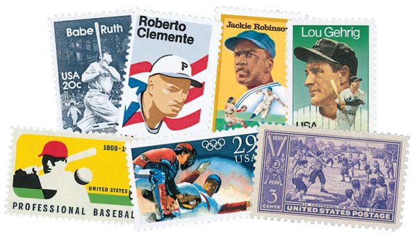 M884 - US Mint Baseball Collection, 7v, Mint - Mystic Stamp Company