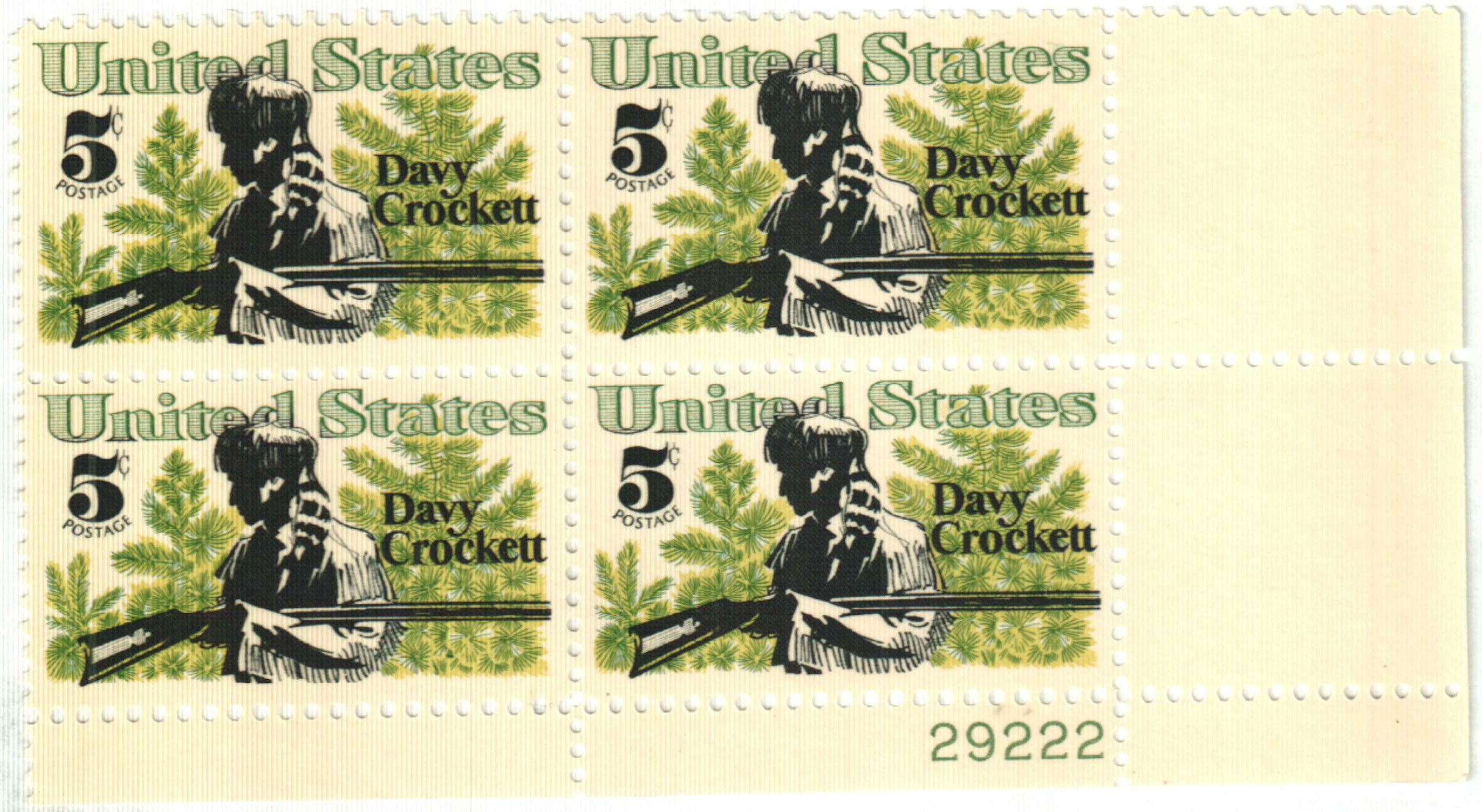 1330 - 1967 5c Davy Crockett - Mystic Stamp Company