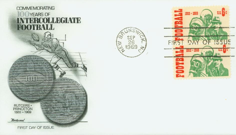 1382 - 1969 6c Intercollegiate Football - Mystic Stamp Company