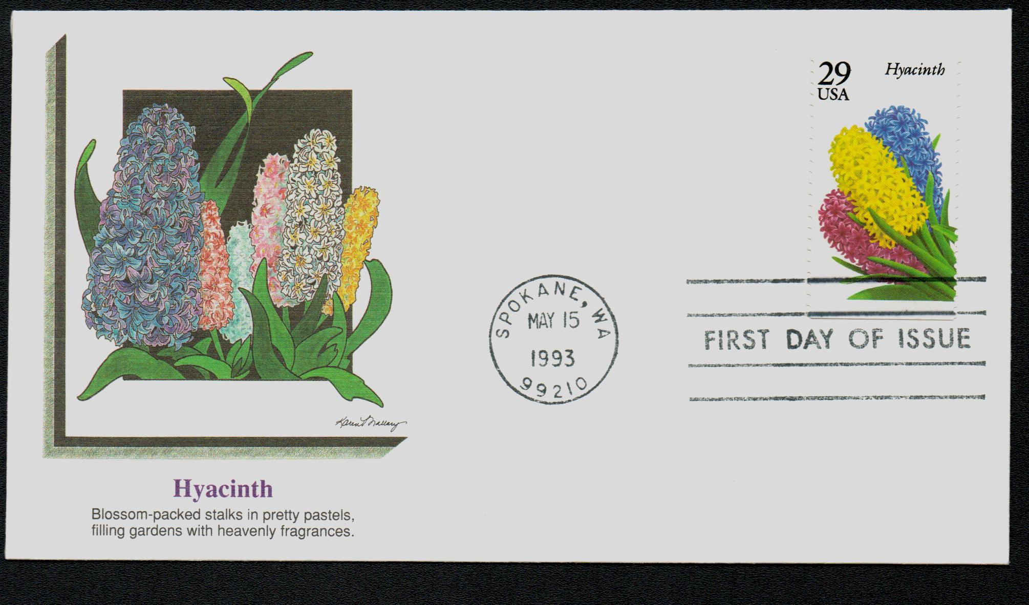 2760 - 1993 29c Garden Flowers: Hyacinth - Mystic Stamp Company