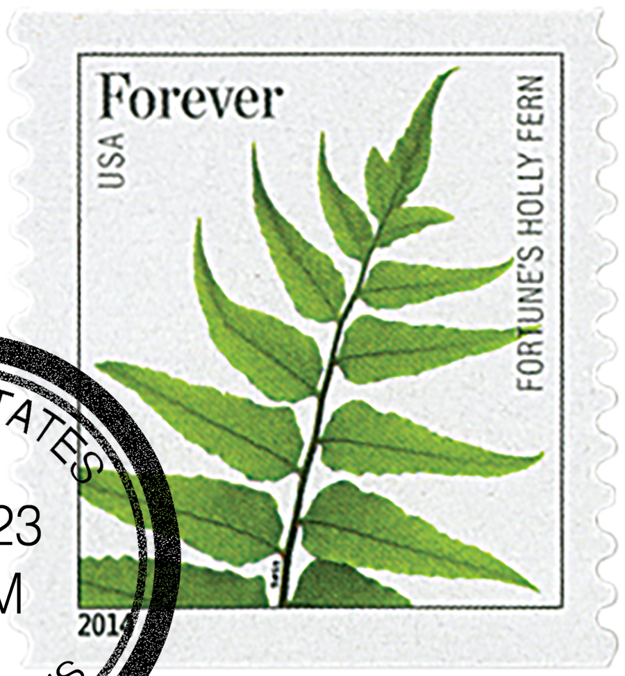 4977 - 2015 First-Class Forever Stamp - Ferns (with microprinting ...