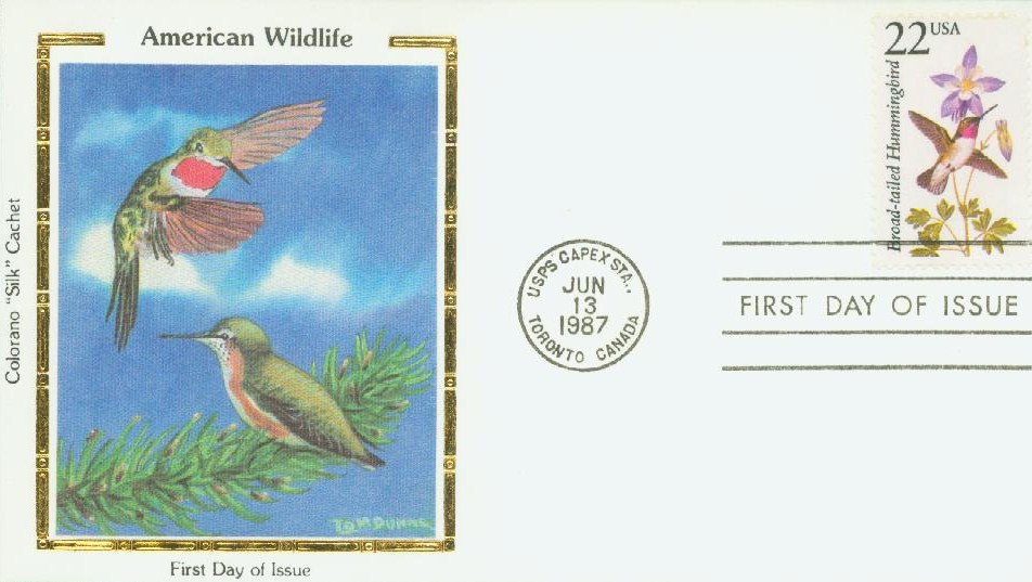 2289 - 1987 22c North American Wildlife: Broad-tailed Hummingbird ...