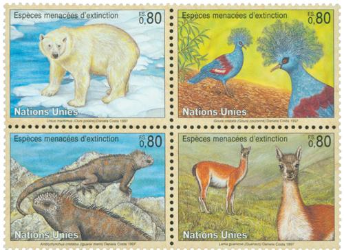 UNG298-301 - 1997 Endangered Species - Mystic Stamp Company