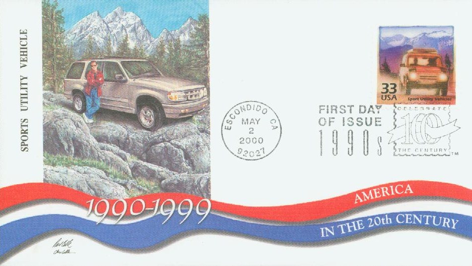 3191m - 2000 33c Celebrate the Century - 1990s: Sports Utility Vehicles ...