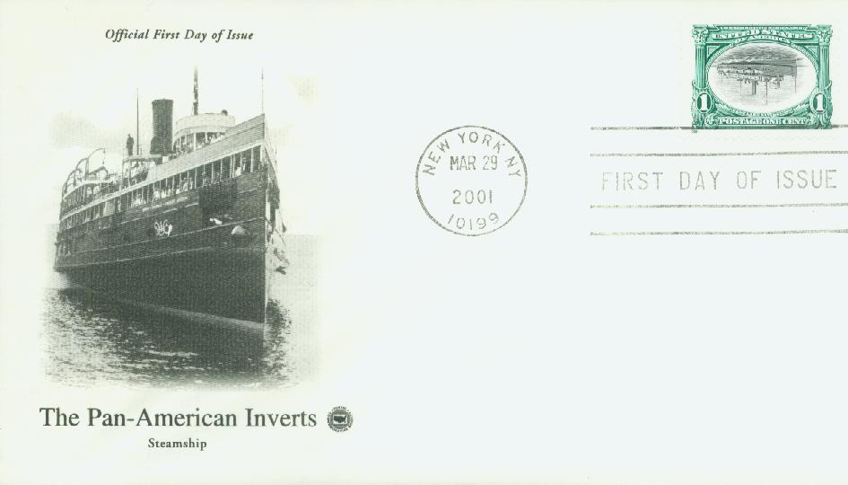 3505a - 2001 1c Pan-American Invert Reproduction - Mystic Stamp Company