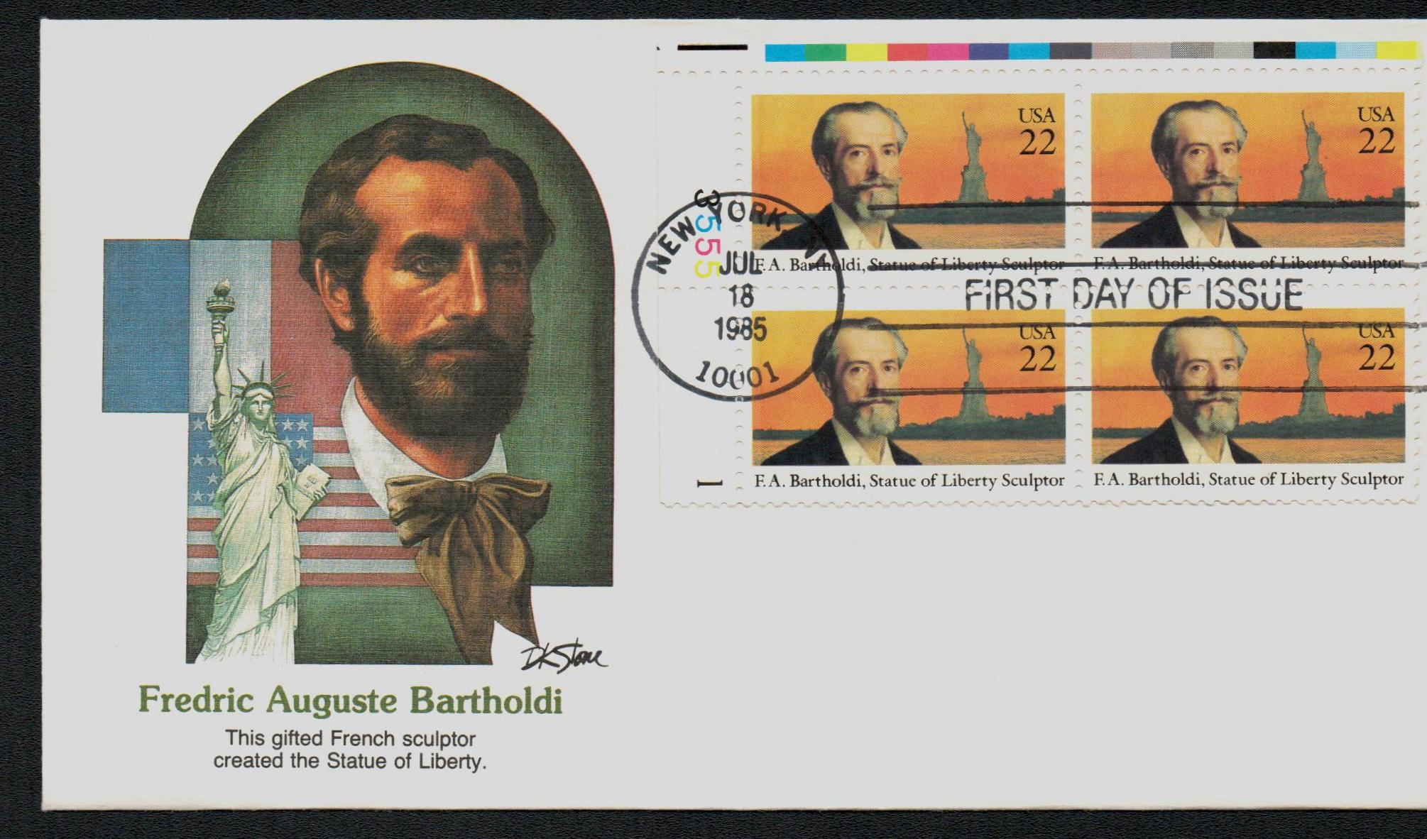 2147 - 1985 22c Frederic Auguste Bartholdi - Mystic Stamp Company