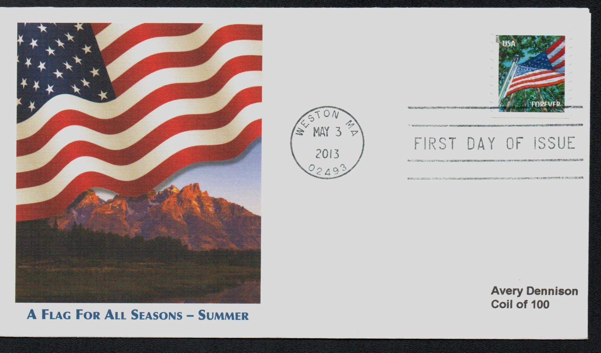 4769 - 2013 First-Class Forever Stamp - A Flag for All Seasons: Summer ...