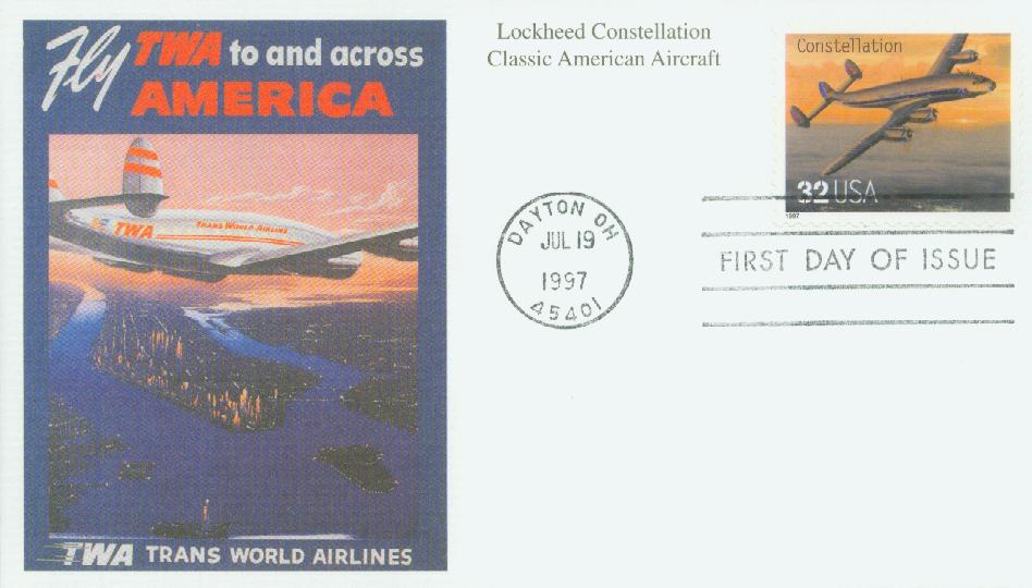 3142m - 1997 32c Classic American Aircraft: Constellation - Mystic ...