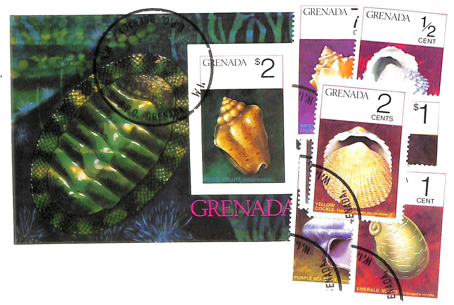 652-59 - 1975 Grenada - Mystic Stamp Company