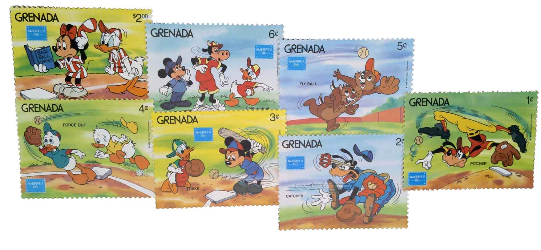 1375-81 - 1986 Grenada - Mystic Stamp Company