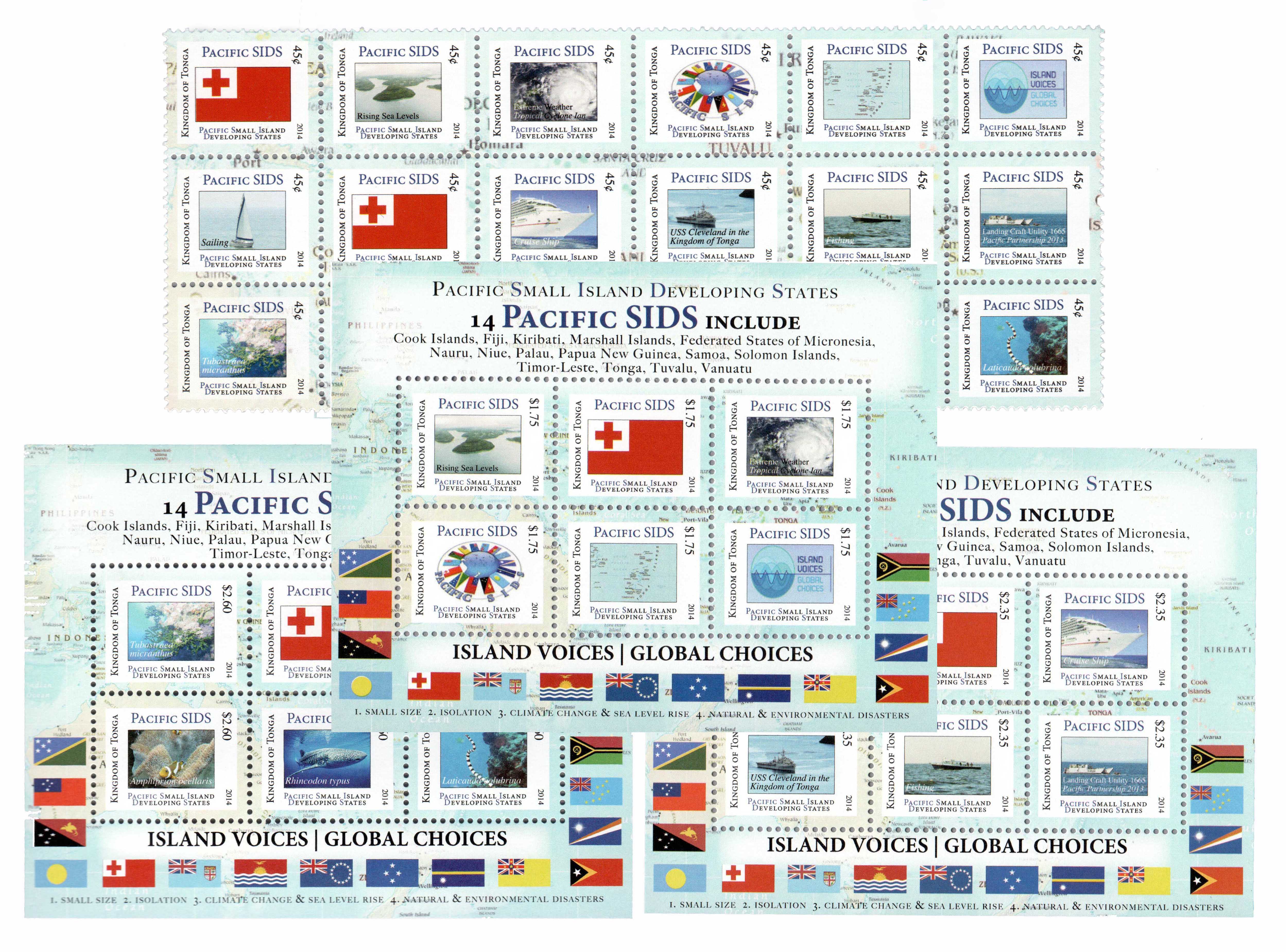 1253-56 - 2014 Tonga - Mystic Stamp Company