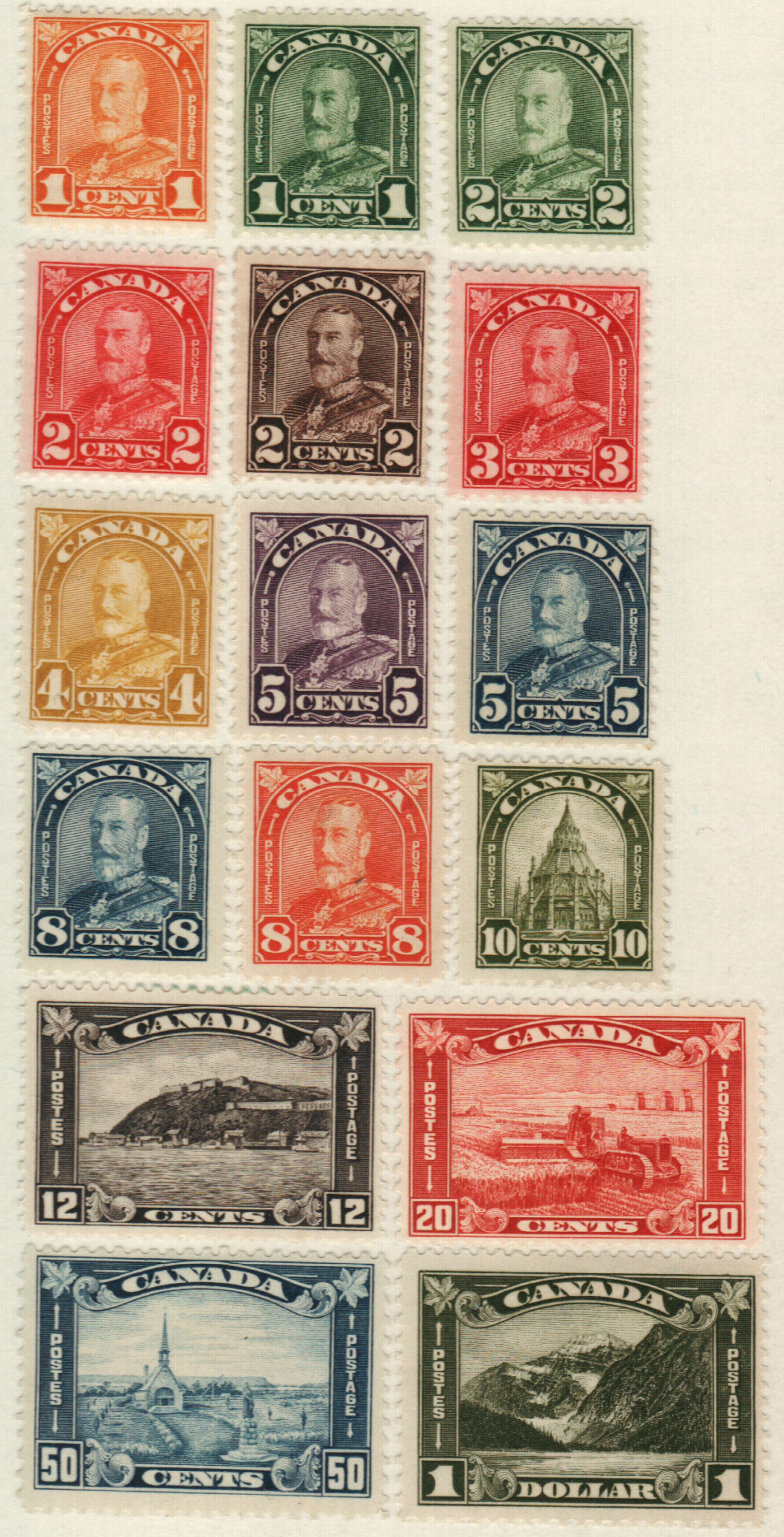 162-77 - 1930-31 Canada - Mystic Stamp Company