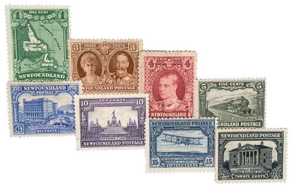 163//171 - 1929-31 Newfoundland - Mystic Stamp Company