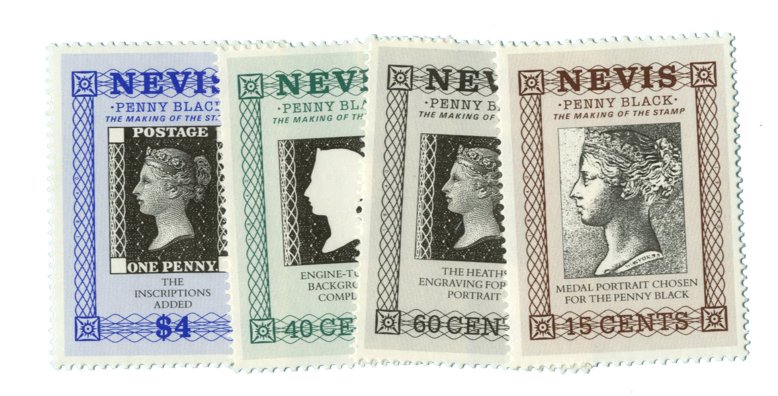 596-99 - 1990 Nevis - Mystic Stamp Company