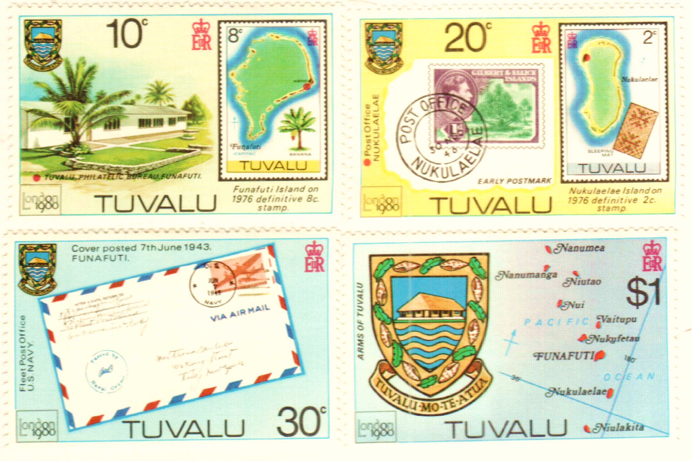133-36 - 1980 Tuvalu - Mystic Stamp Company