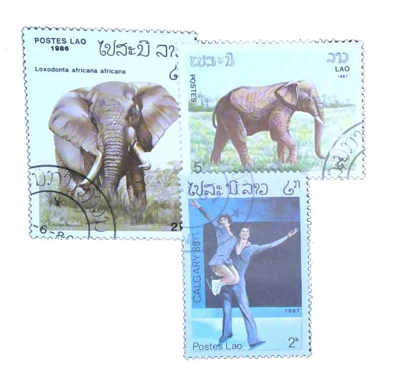 709//810 - 1986-87 Laos - Mystic Stamp Company