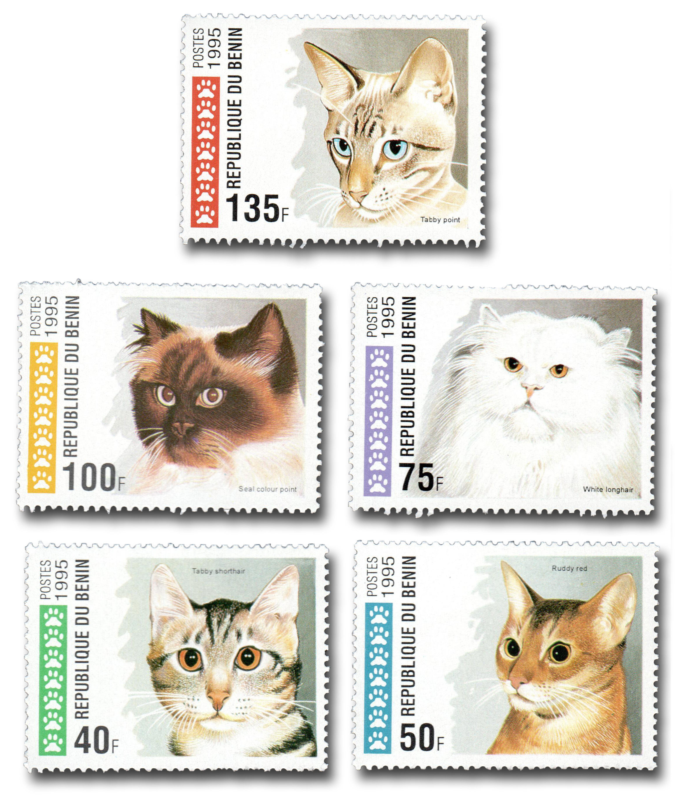 761-65 - 1995 Benin, People's Republic of - Mystic Stamp Company