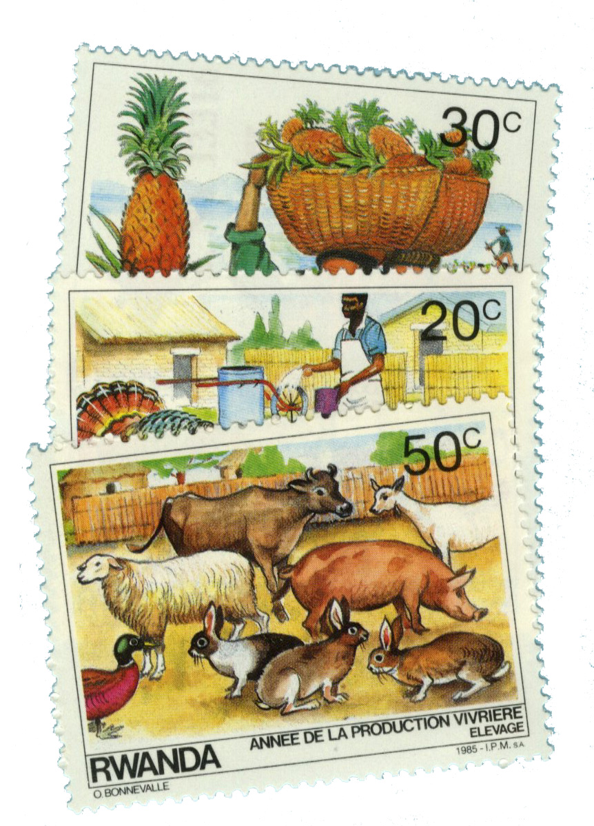 1213-15 - 1985 Rwanda - Mystic Stamp Company