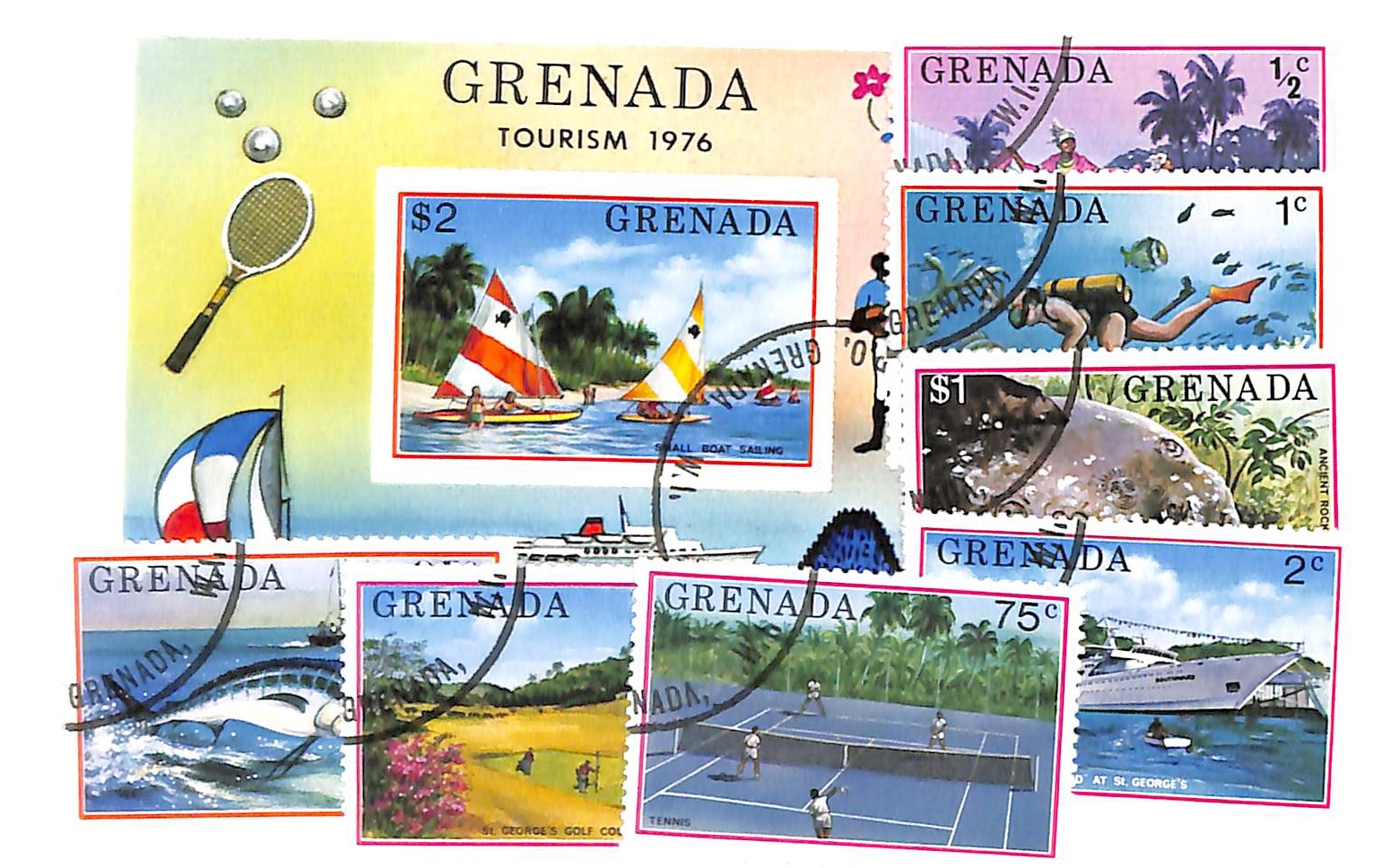 700-07 - 1976 Grenada - Mystic Stamp Company