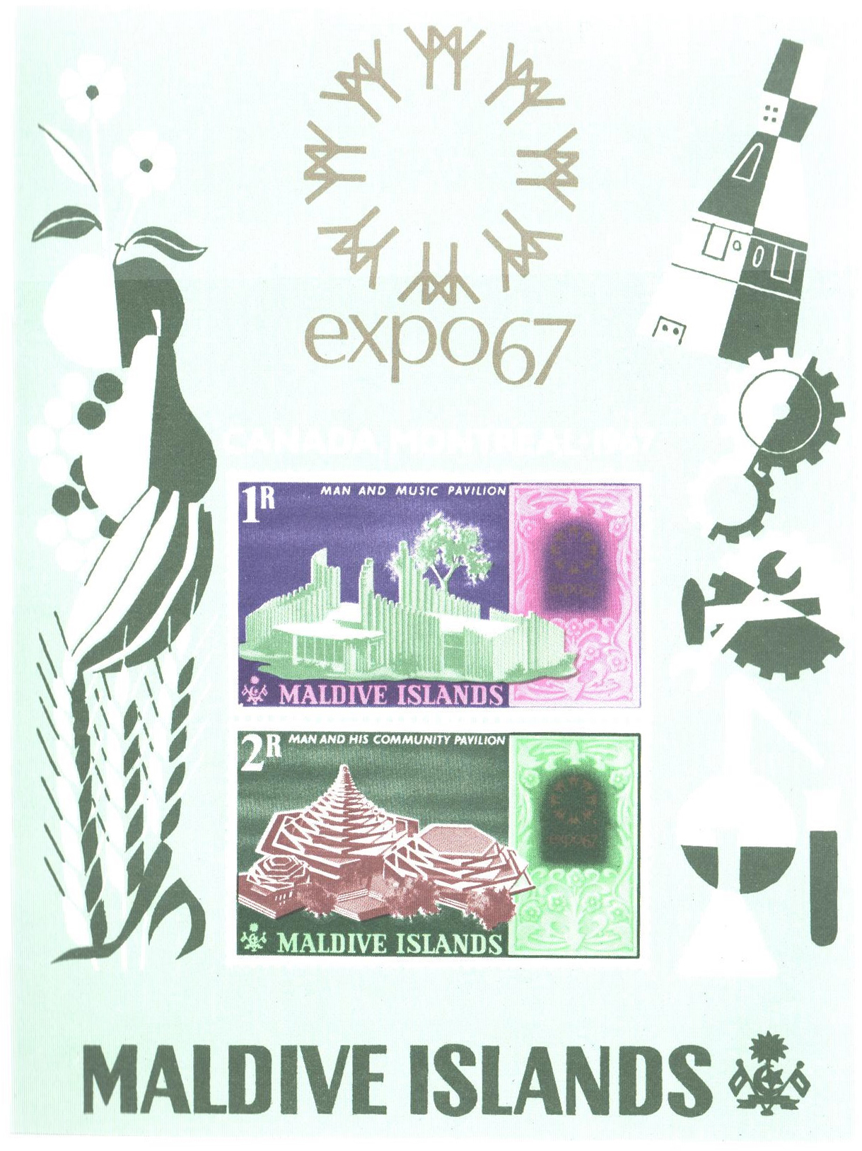 234a - 1967 Maldive Islands - Mystic Stamp Company