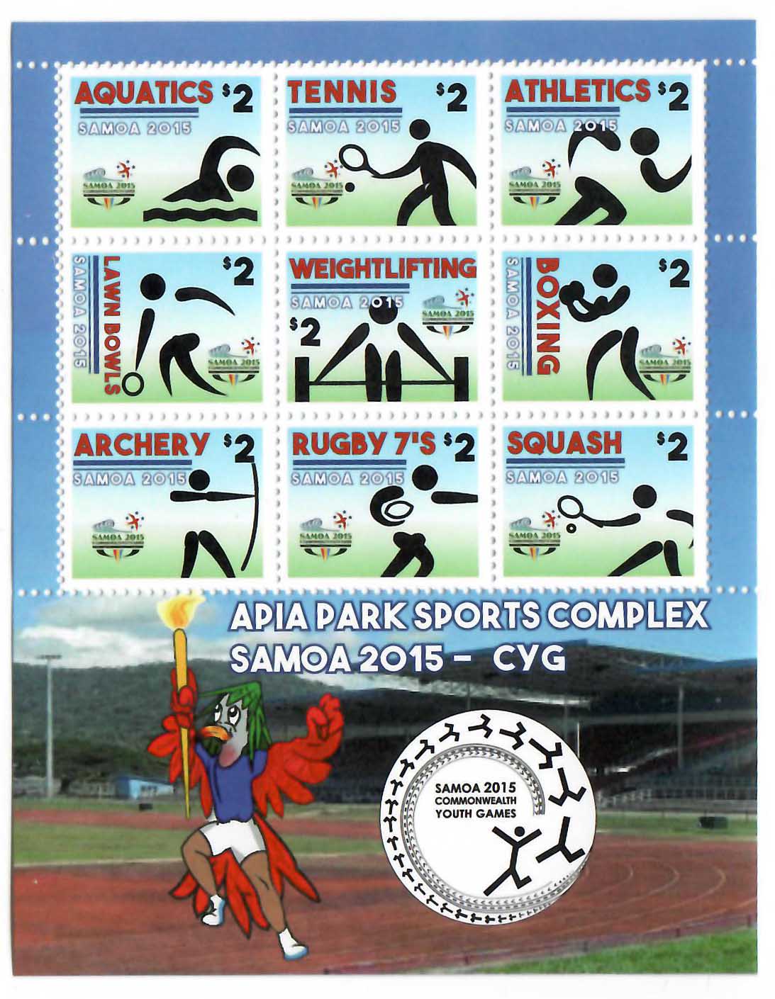 1213 - 2015 Samoa - Mystic Stamp Company